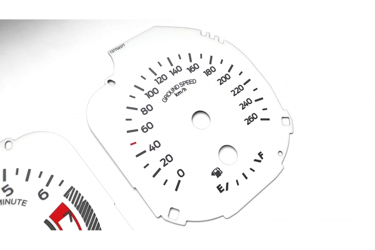 Ford Mustang (from 2015) - custom white replacement instrument cluster ...