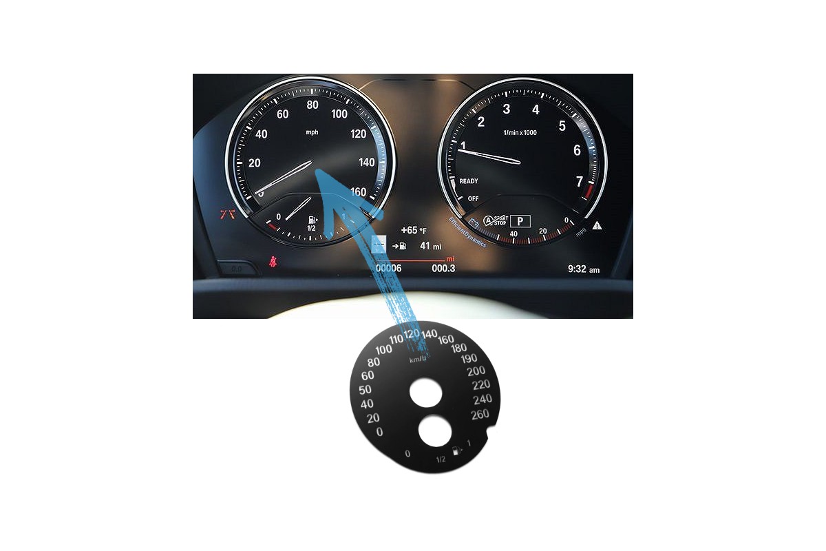 BMW F20 F21 F22 F23 2017-2019 - Replacement tacho dial, face counter ...