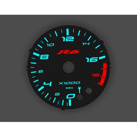 Yamaha R6 2008-2017 design 3 plasma tacho glow gauges tachoscheiben dials