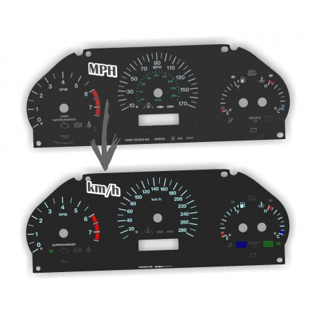 Jaguar XJ8 (X308) - Replacement instrument cluster dials, face counter ...
