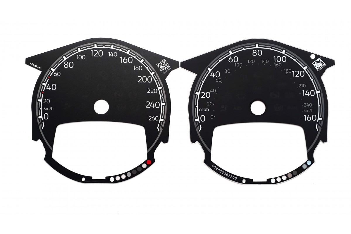 Volkswagen Beetle - Replacement tacho dials face counter gauges Design 3