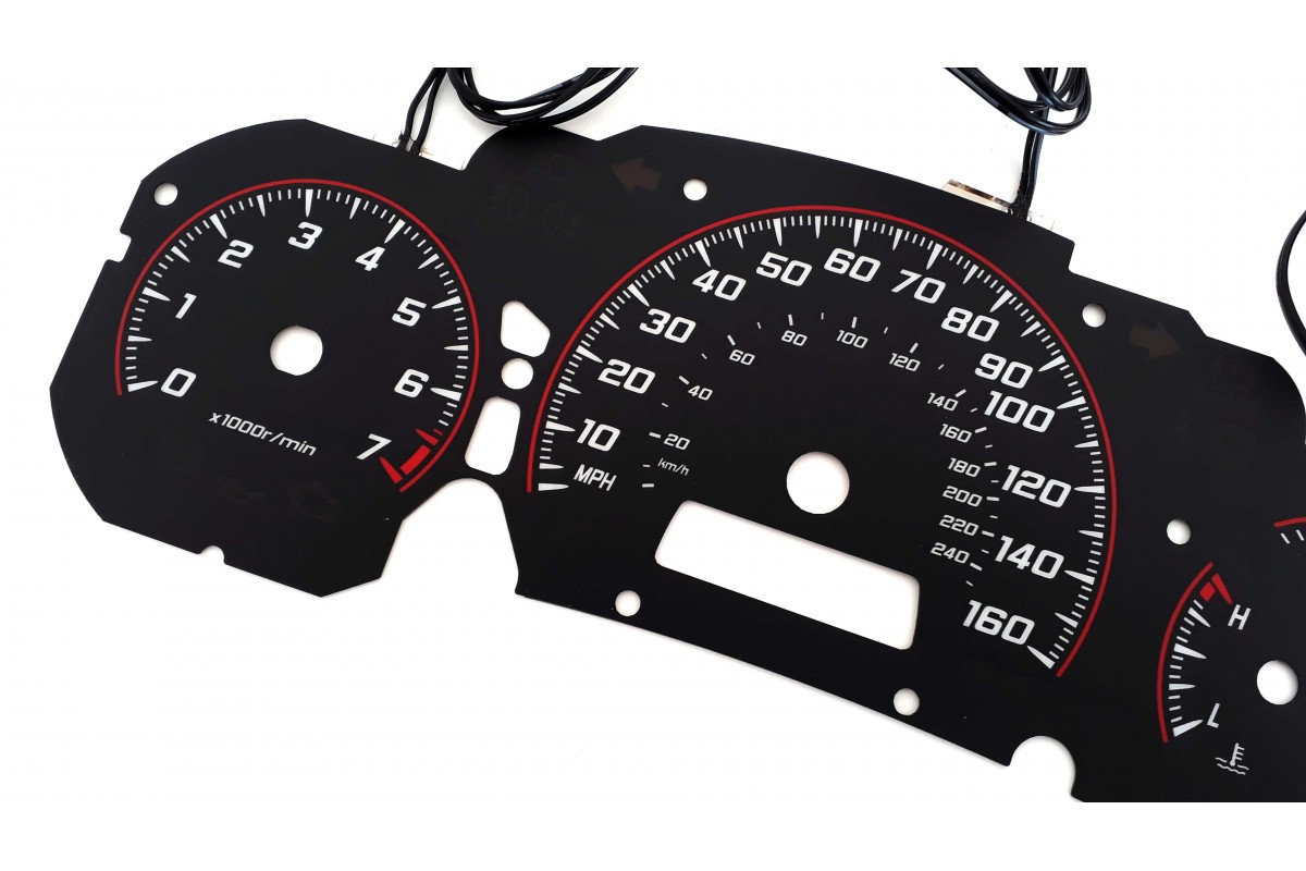 Saab 9-3 93 INDIGLO plasma tacho glow gauges tachoscheiben dials