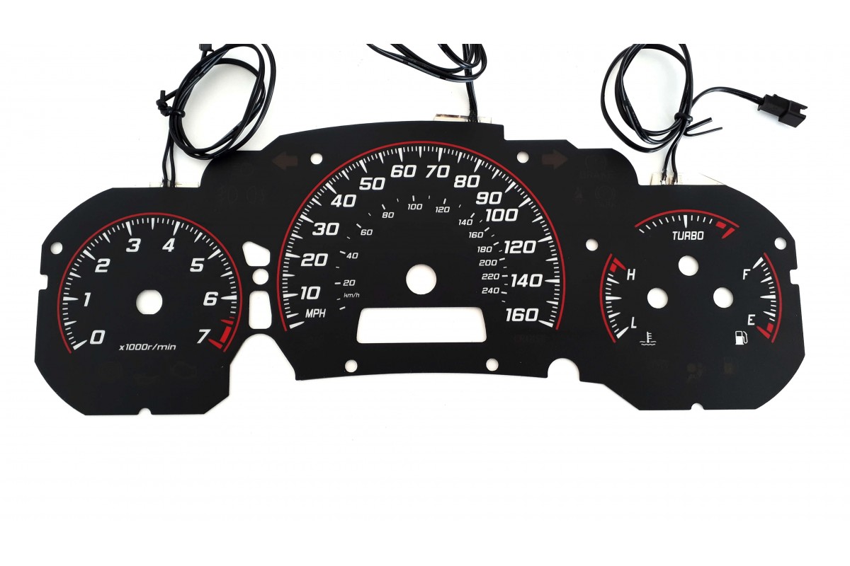 Saab 9-3 93 INDIGLO plasma tacho glow gauges tachoscheiben dials