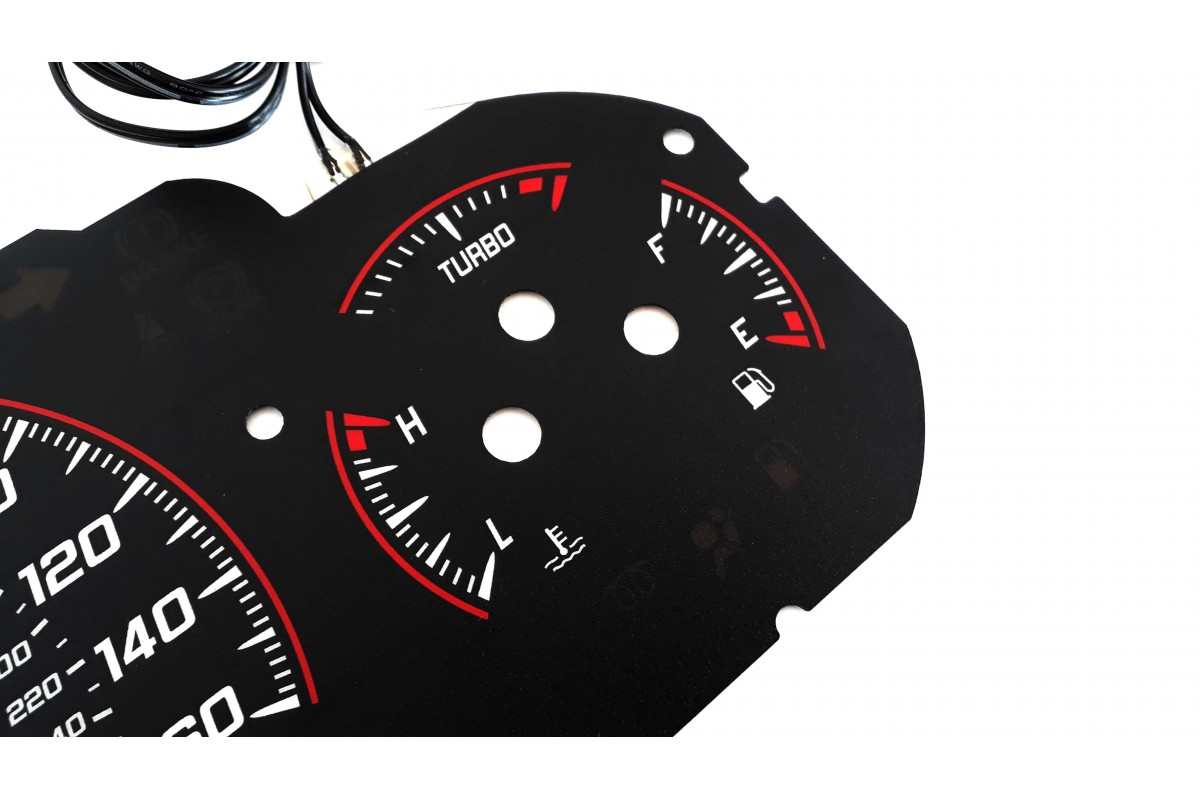 Saab 9-3 93 INDIGLO plasma tacho glow gauges tachoscheiben dials