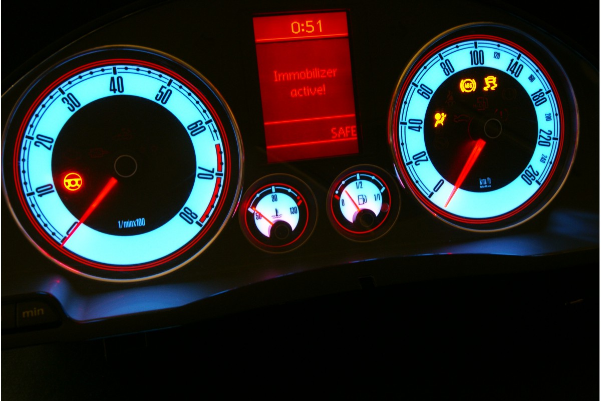 Volkswagen Golf MK5, Jetta, Touran, EOS glow gauges plasma dials