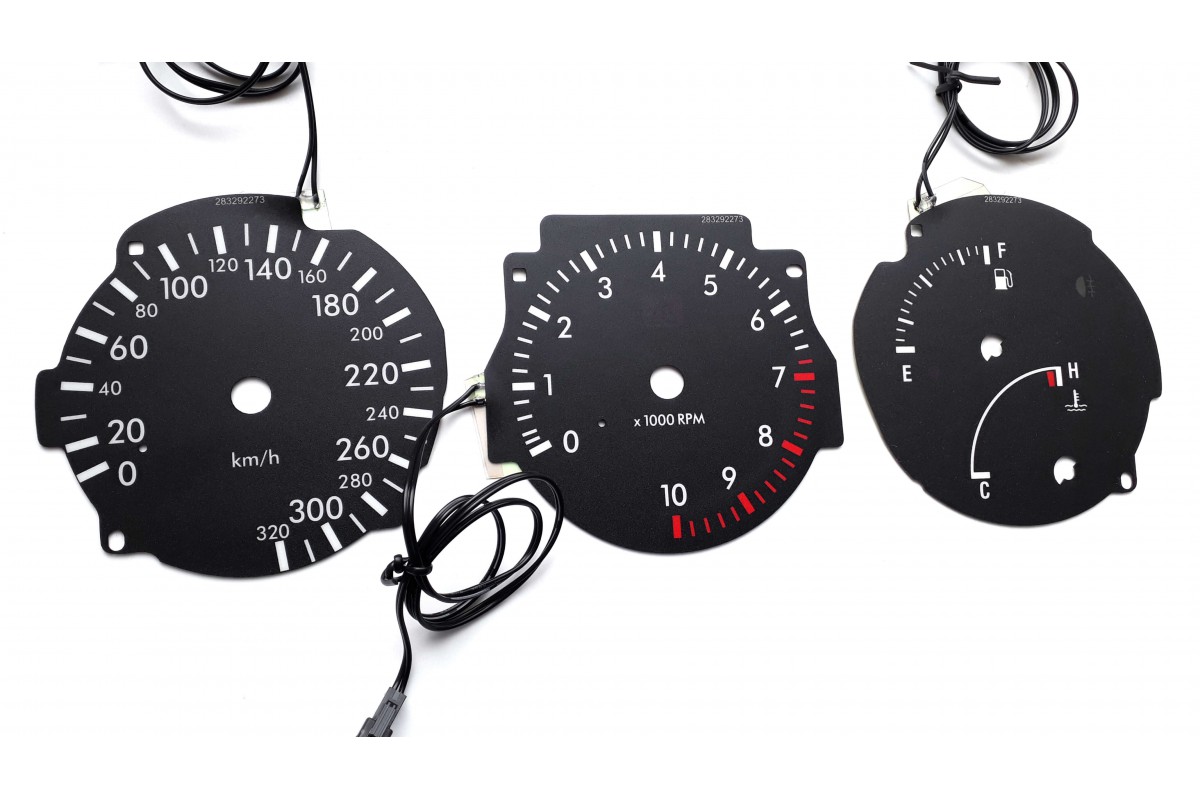 Toyota Supra MK4 design original PLASMA TACHO GLOW GAUGES TACHOSCHEIBEN ...