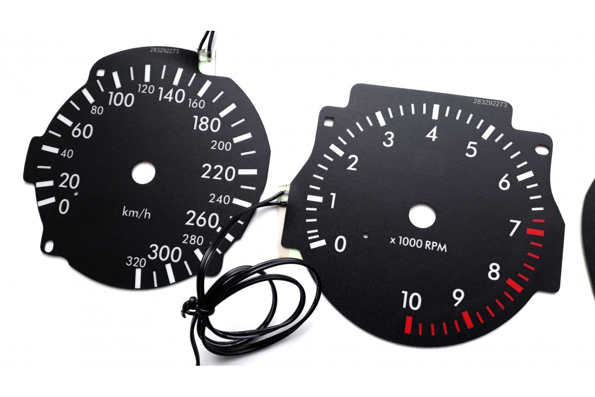 Toyota Supra MK4 design original PLASMA TACHO GLOW GAUGES TACHOSCHEIBEN ...