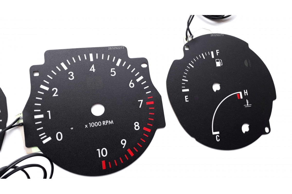 Toyota Supra MK4 design original PLASMA TACHO GLOW GAUGES TACHOSCHEIBEN ...