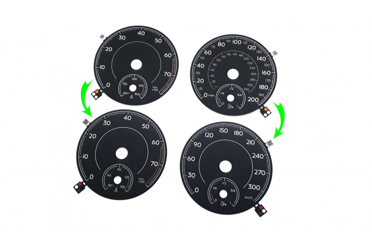 Bentley Bentayga speedo replacement instrument cluster MPH to KMH dials ...