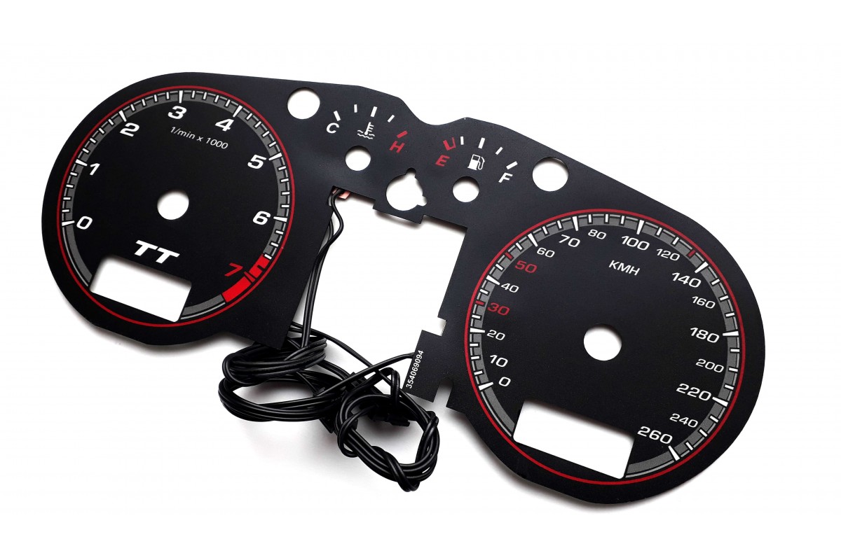Audi TT (8N) '98-'06 design 4 PLASMA TACHO GLOW GAUGES TACHOSCHEIBEN DIALS