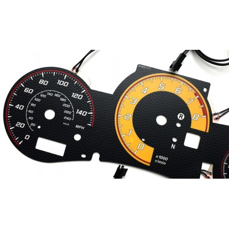 Toyota MR2 - 3gen. - design 5 plasma tacho glow gauges tachoscheiben dials