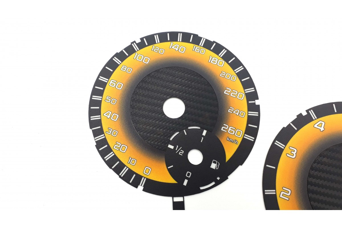 Mercedes GLE, GLS - replacement tacho dials speedo gauges YELLOW CUSTOM ...