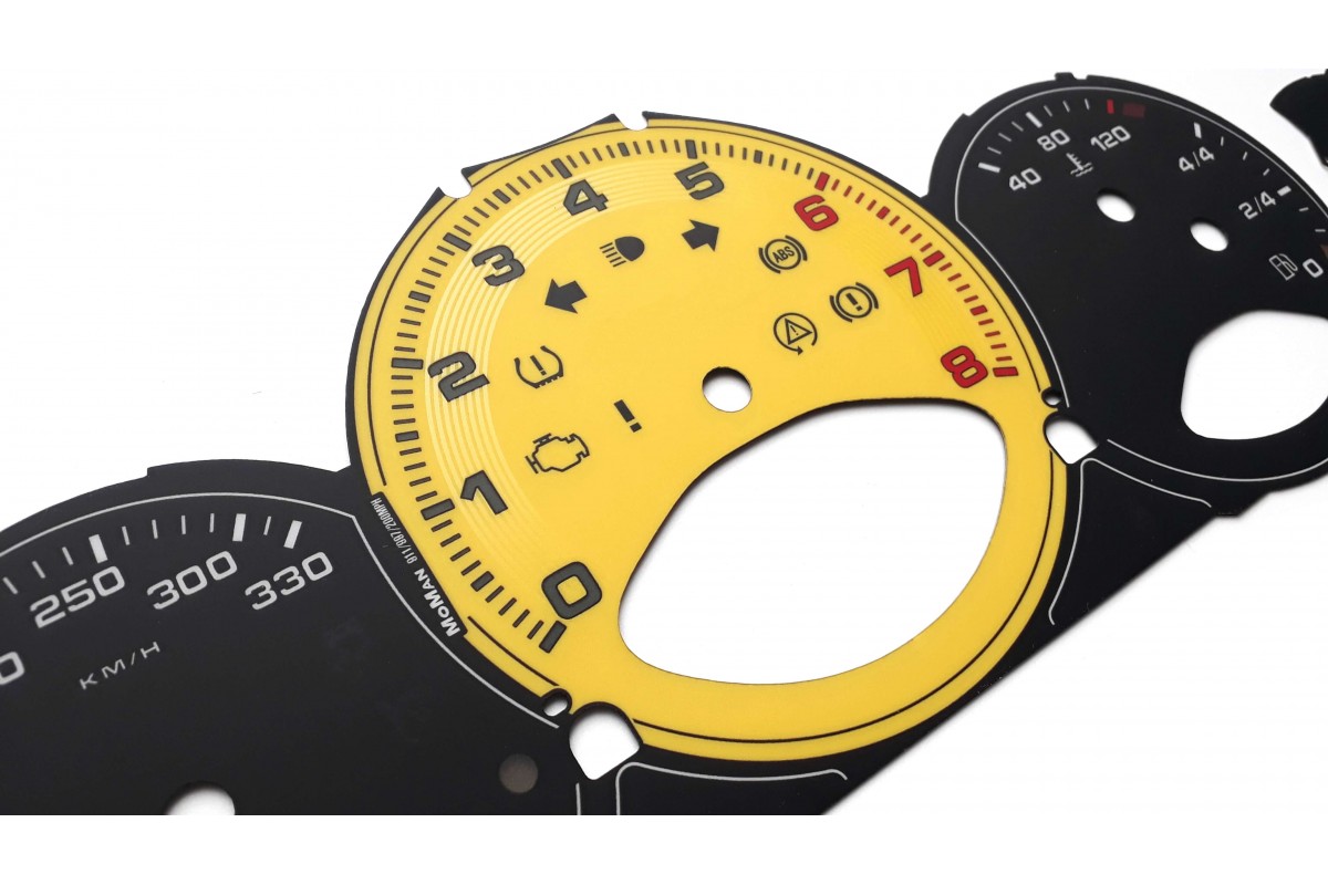 Porsche 911 - model 997 - Replacement tacho dial - converted from MPH ...