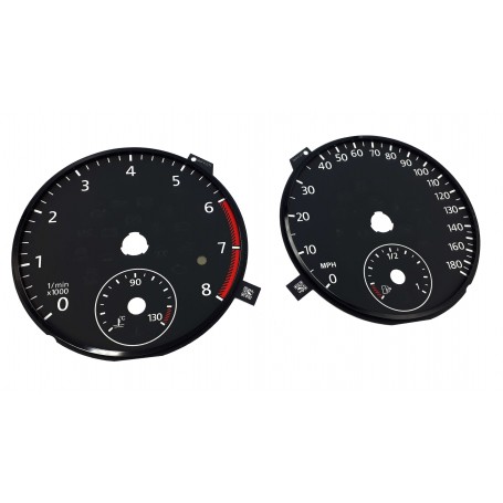 Volkswagen Golf 6 GTI MPH to Kmh Conversion Dials Faces for imported ...