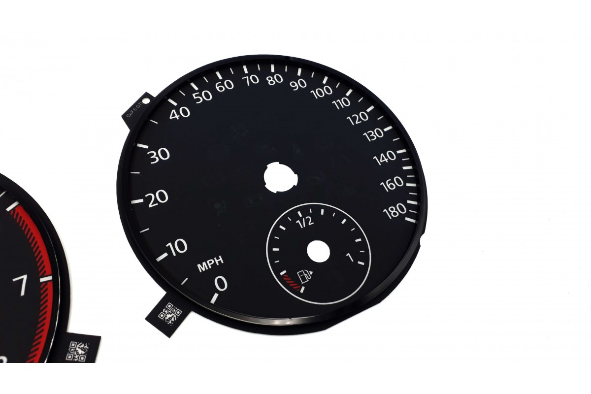 Volkswagen Golf 6 GTI MPH to Kmh Conversion Dials Faces for imported ...