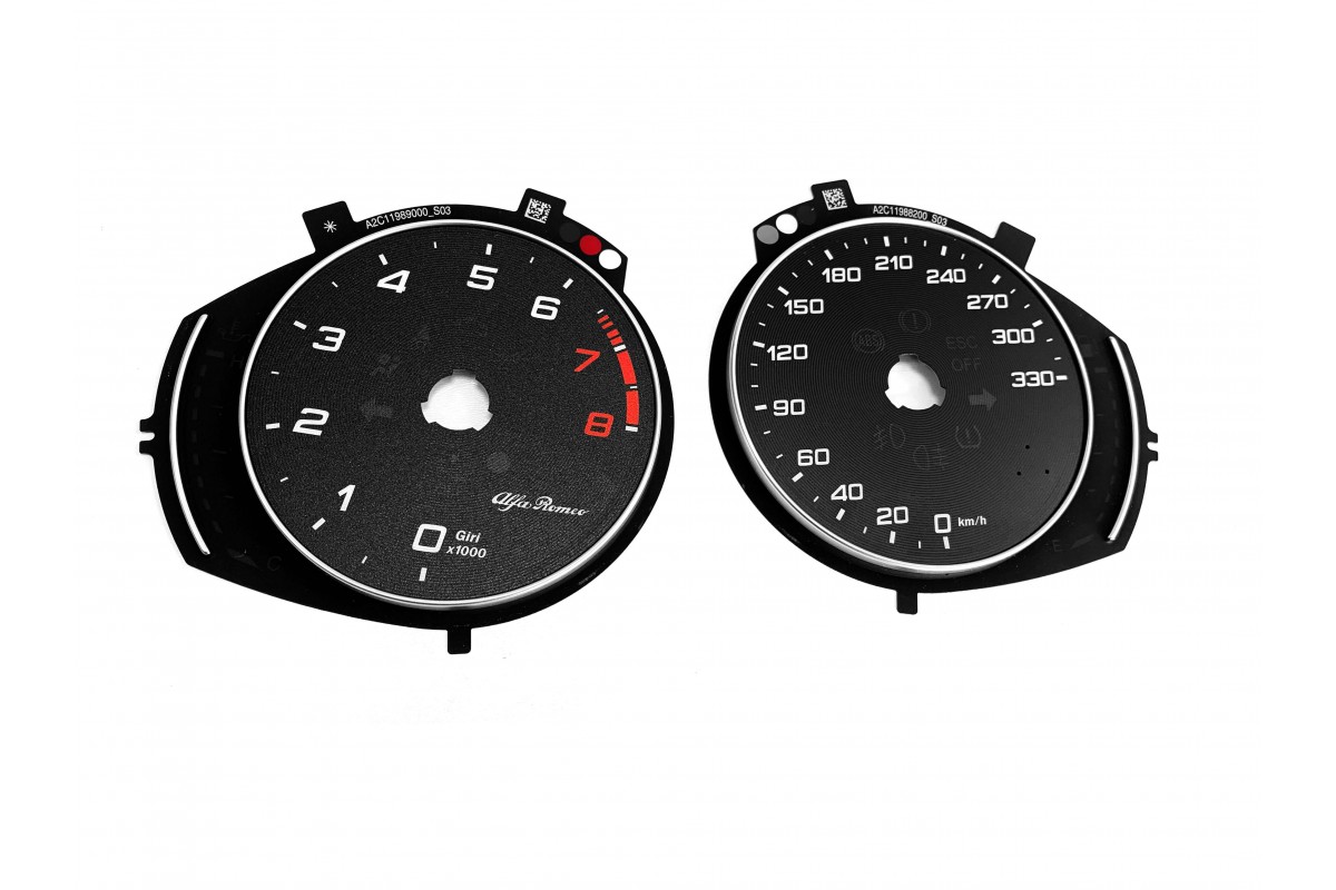 Alfa Romeo Stelvio Quadrifoglio - Replacement tacho dials, instrument ...