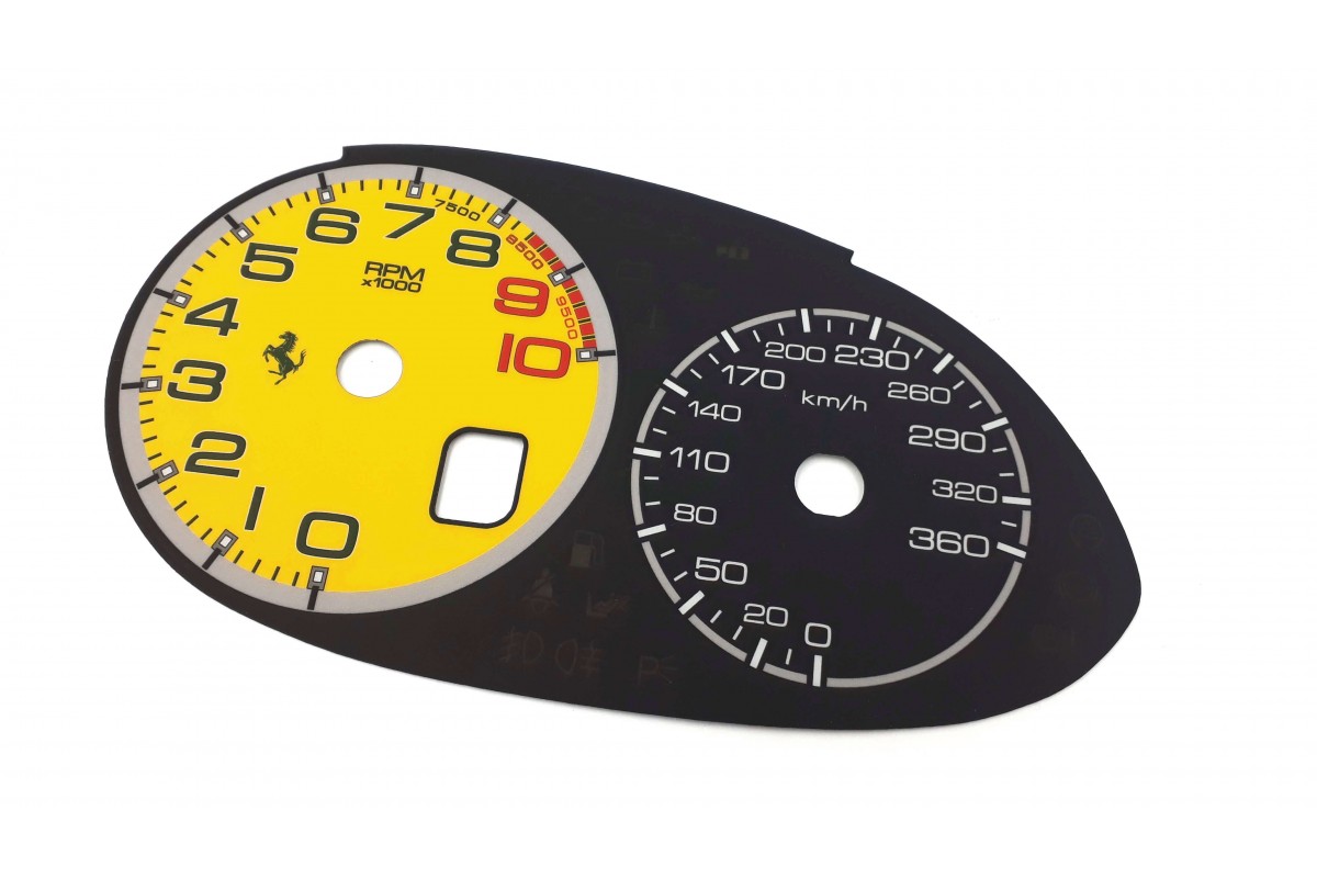 Ferrari 599 GTB Fiorano GTO replacement tacho dials, face counter ...