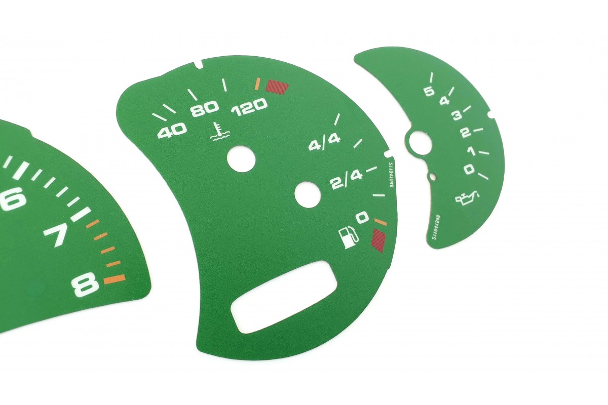 Porsche 911 - 996 Custom Green instrument cluster dials, gauges