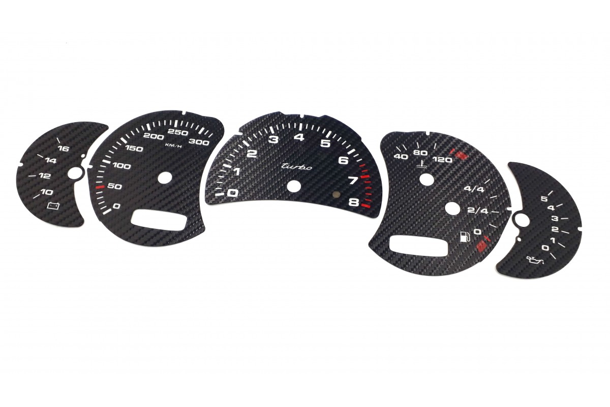 Porsche 911 - 996 Custom Green instrument cluster dials, gauges