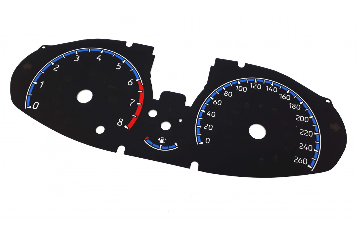 Ford Fiesta MK7 / Ecosport - RS STYLE Replacement tacho dials - Custom