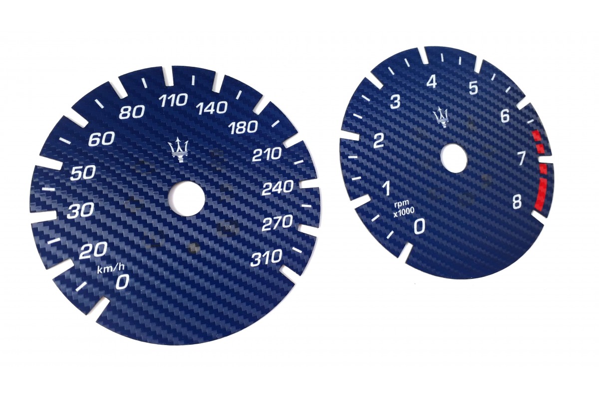 Maserati Quattroporte 6 - Blue Carbon replacement tacho dial ...