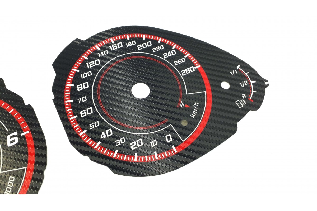 Audi A4 (B8) , Audi Q5 - Custom Carbon replacement tacho dials, counter ...