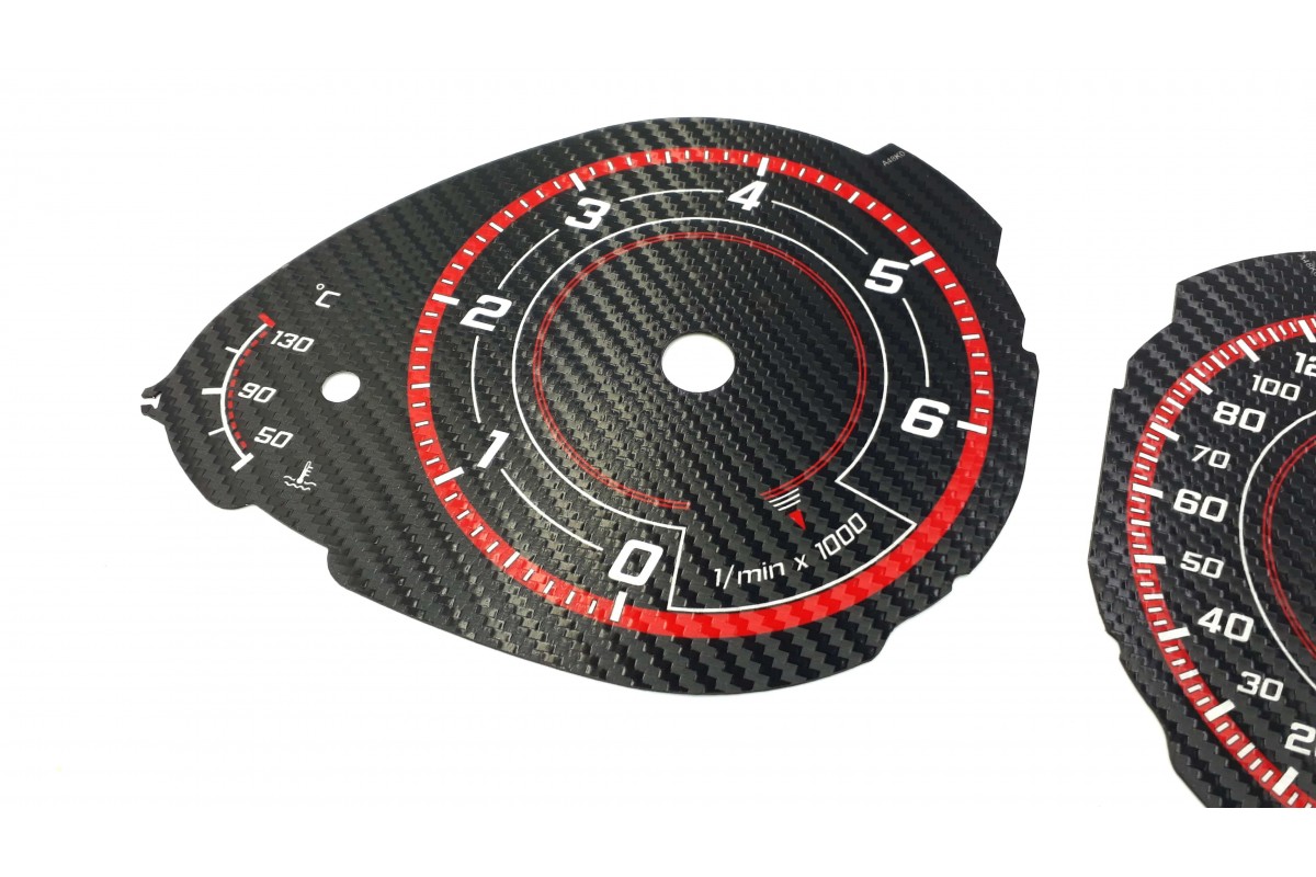 Audi A4 (B8) , Audi Q5 - Custom Carbon replacement tacho dials, counter ...