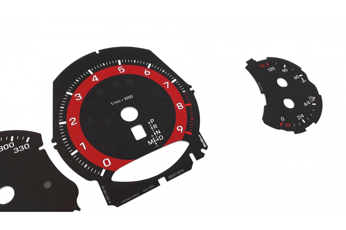 Porsche 911 - 991 - Custom Red Replacement tacho dials - converted from ...