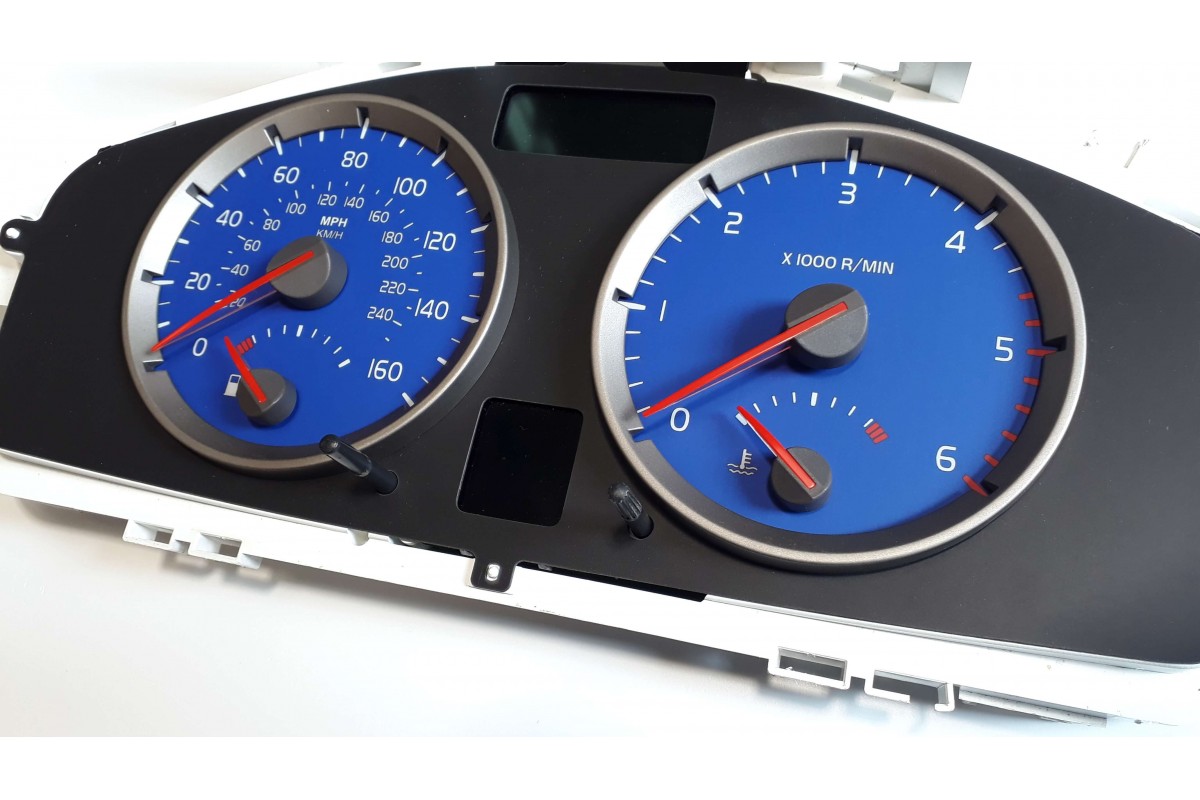 VOLVO C30, S40, V50 - MPH blue face gauge instrument cluster dials ...