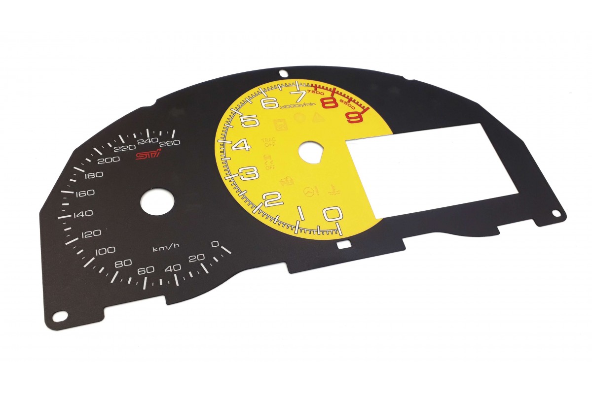 Subaru BRZ 2017+ Custom Yellow Replacement tacho dials, face counter ...