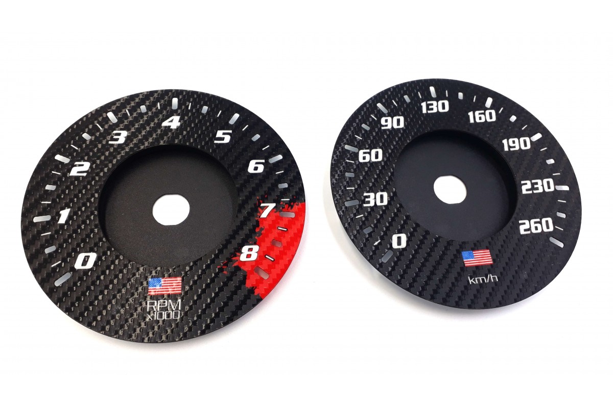 Jeep Renegade - American Carbon Custom replacement tacho dials gauges ...