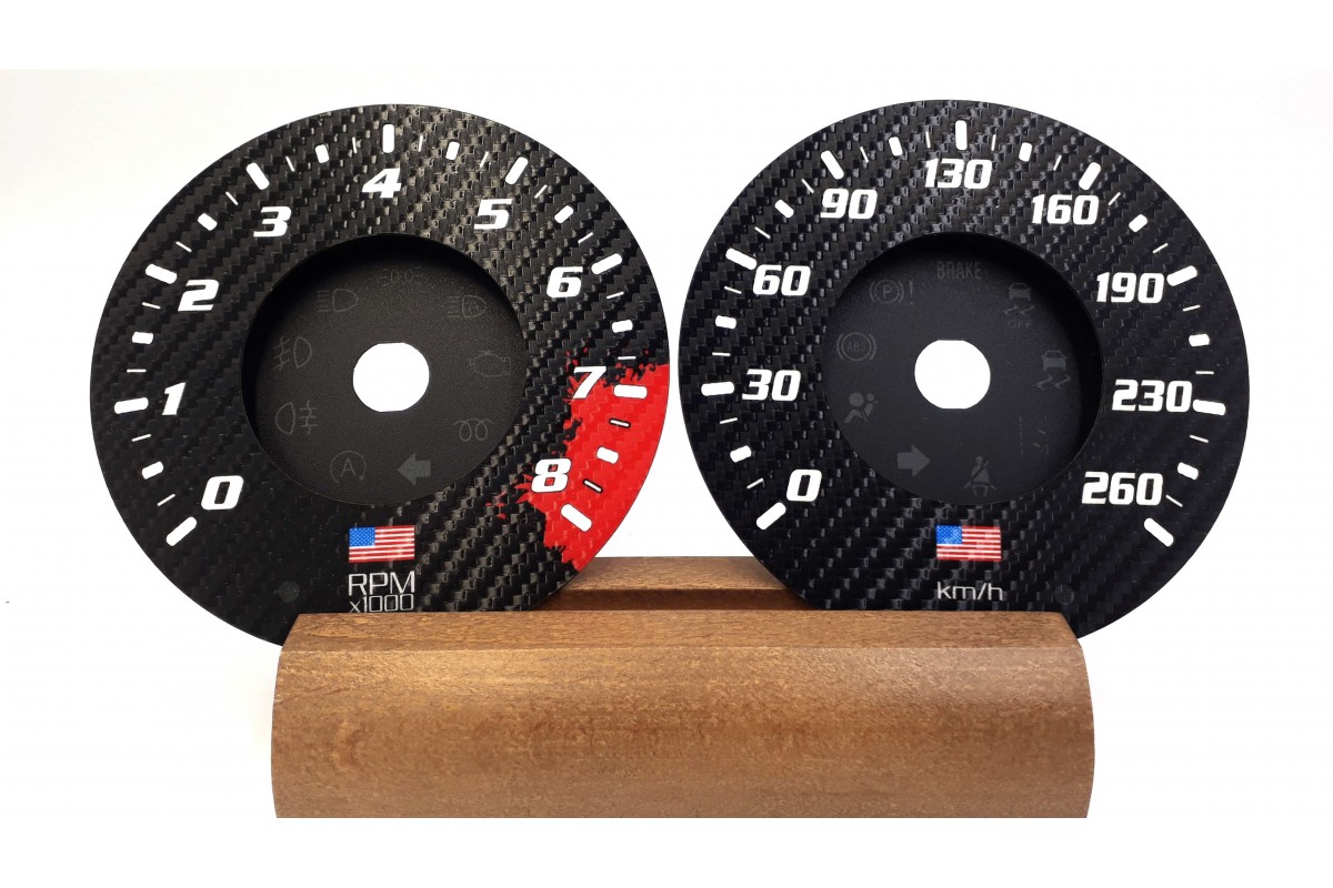 Jeep Renegade - American Carbon Custom replacement tacho dials gauges ...