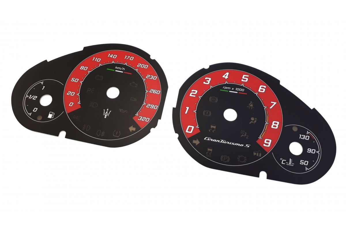 copy of Maserati GranTurismo S - Replacement tacho dials, counter faces ...