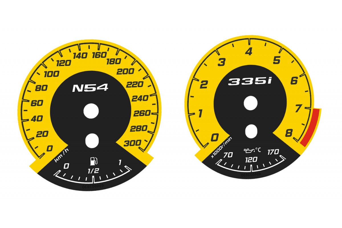 BMW E60 N54 335i - custom tuning gauges