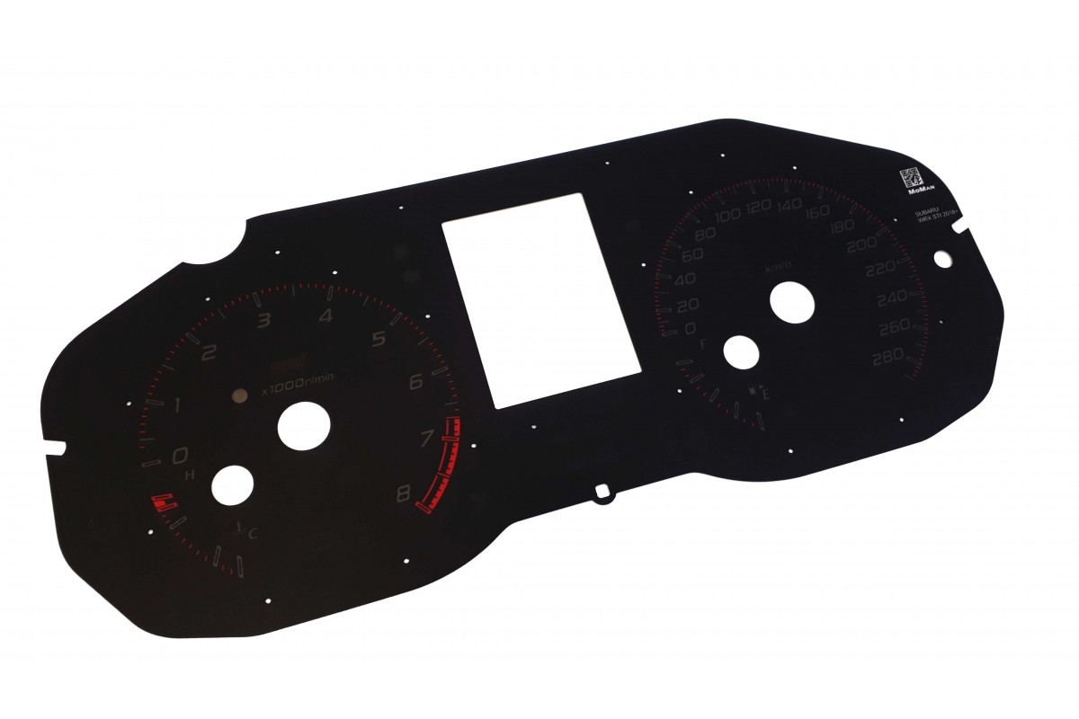 Subaru WRX STI 2018+ Replacement tacho dial, counter face, gauge ...