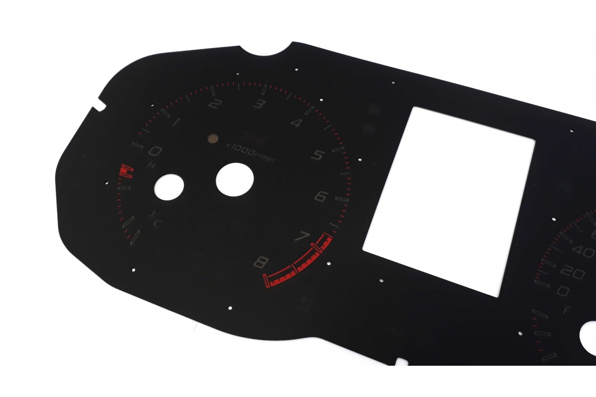 Subaru WRX STI 2018+ Replacement tacho dial, counter face, gauge ...