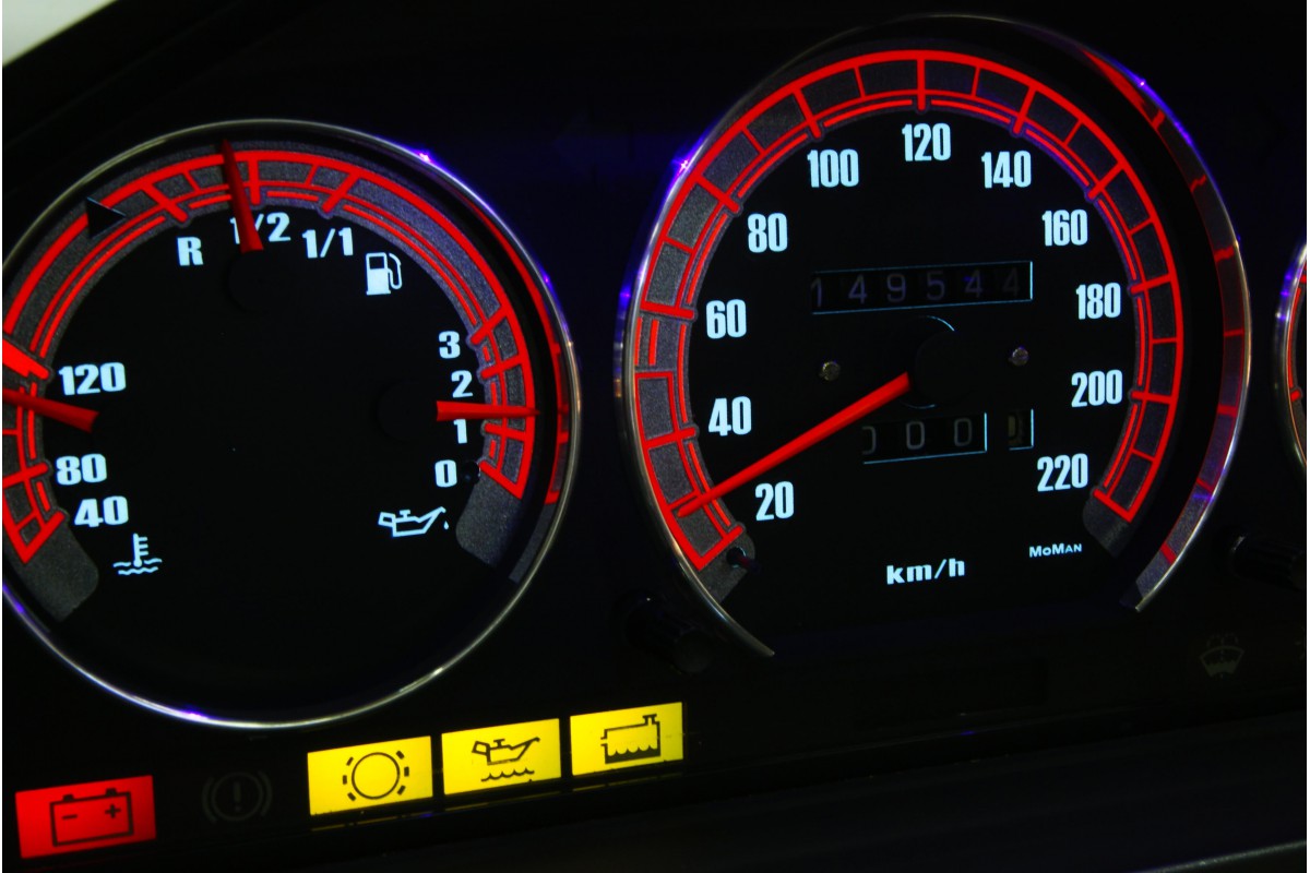 Mercedes 190 (W201) design 4 PLASMA TACHO GLOW GAUGES TACHOSCHEIBEN DIALS