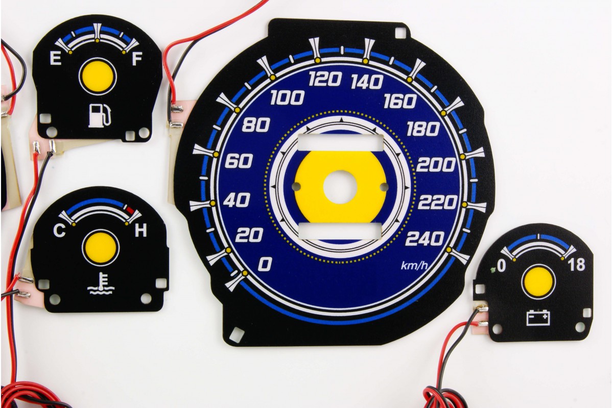 Toyota Celica IVgen. T16 PLASMA TACHO GLOW GAUGES TACHOSCHEIBEN DIALS