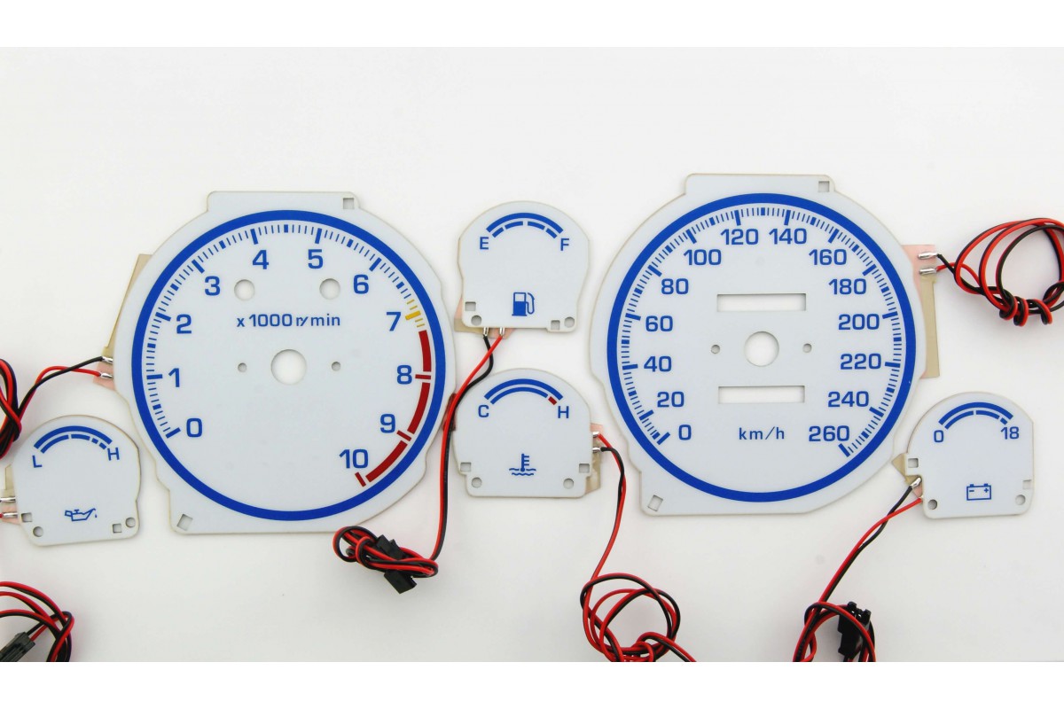 Toyota Celica IVgen. T16 PLASMA TACHO GLOW GAUGES TACHOSCHEIBEN DIALS