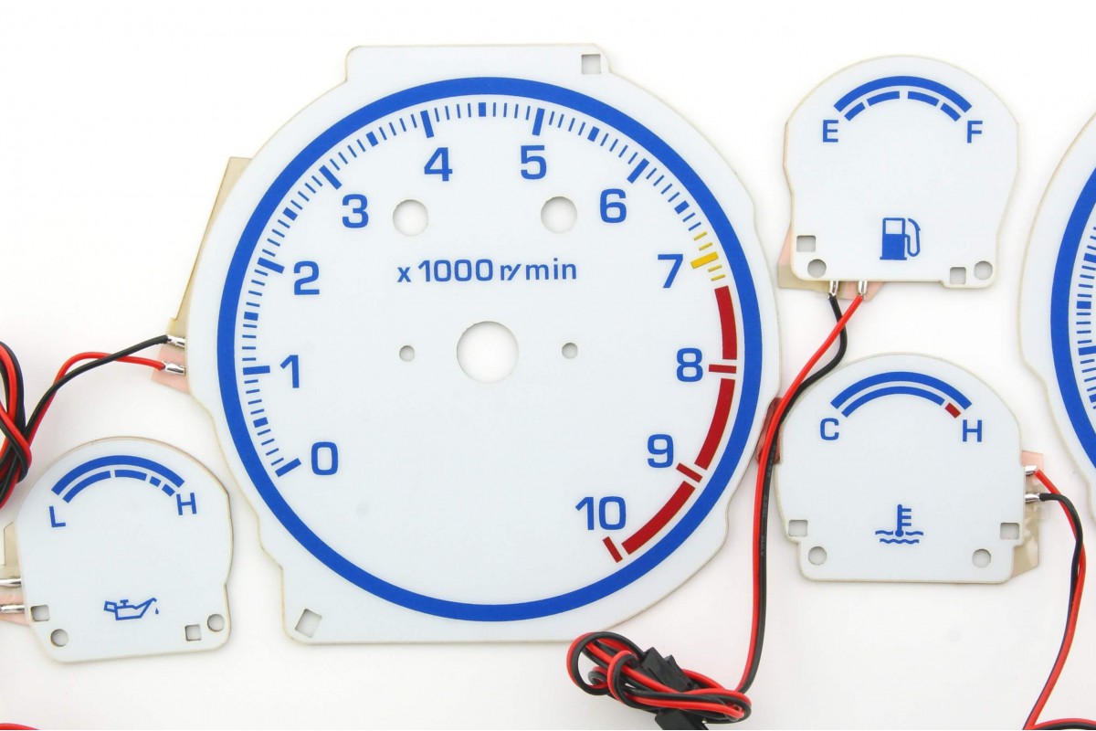 Toyota Celica IVgen. T16 PLASMA TACHO GLOW GAUGES TACHOSCHEIBEN DIALS