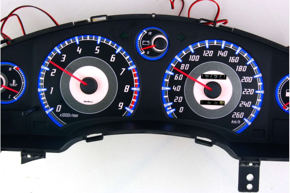 Toyota MR2 - 2gen. W20 design 1 PLASMA TACHO GLOW GAUGES TACHOSCHEIBEN ...