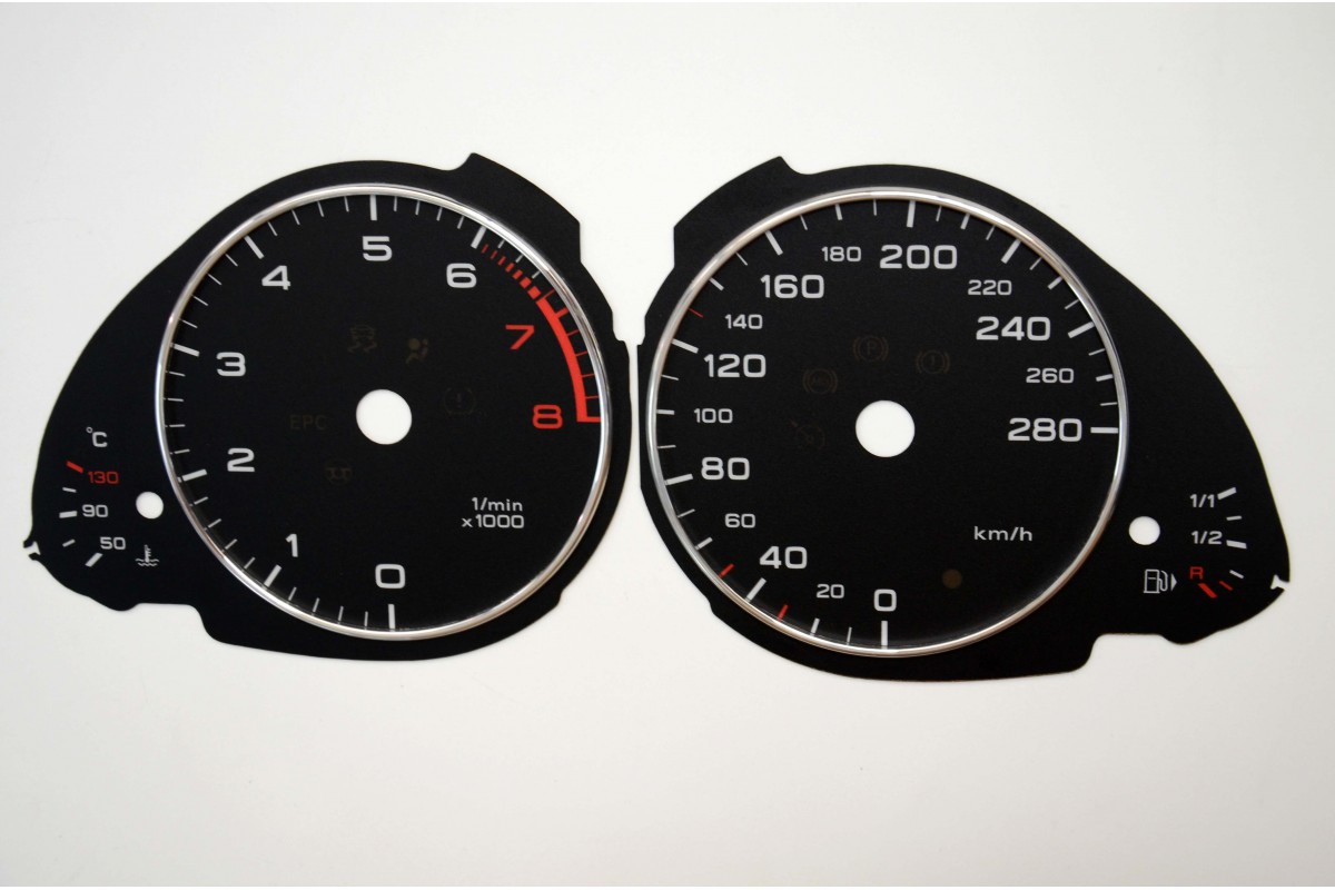 Audi A5 Replacement dial - converted from MPH to Km/h