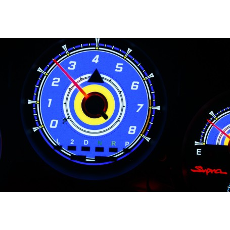 Toyota Supra MK4 design 2 PLASMA TACHO GLOW GAUGES TACHOSCHEIBEN DIALS