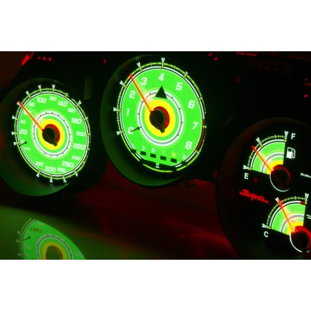 Toyota Supra MK4 design 3 PLASMA TACHO GLOW GAUGES TACHOSCHEIBEN DIALS