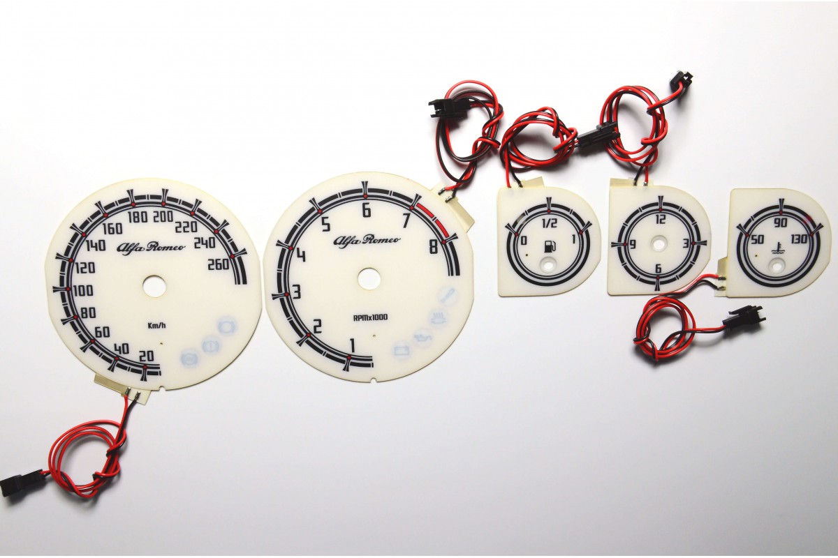 Alfa Romeo GTV design 1 plasma tacho glow gauges tachoscheiben dials