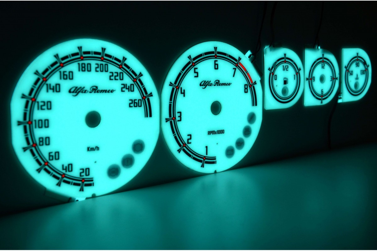 Alfa Romeo GTV design 1 plasma tacho glow gauges tachoscheiben dials