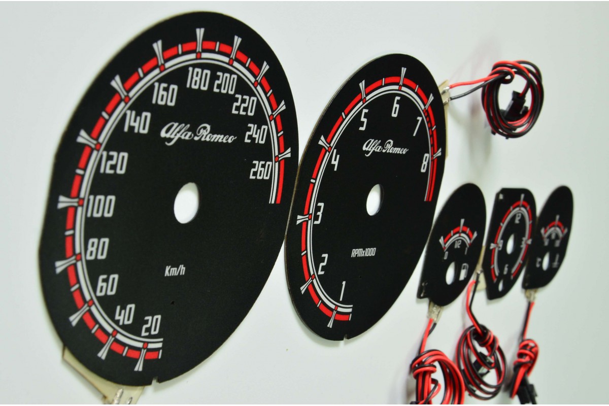 Alfa Romeo GTV design 2 plasma tacho glow gauges tachoscheiben dials