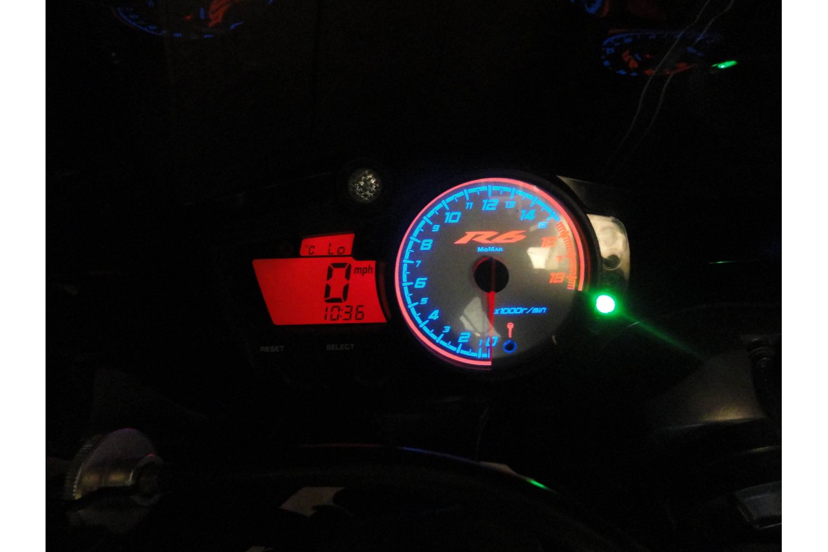 Yamaha R6 2003-2005 PLASMA TACHO GLOW GAUGES TACHOSCHEIBEN DIALS
