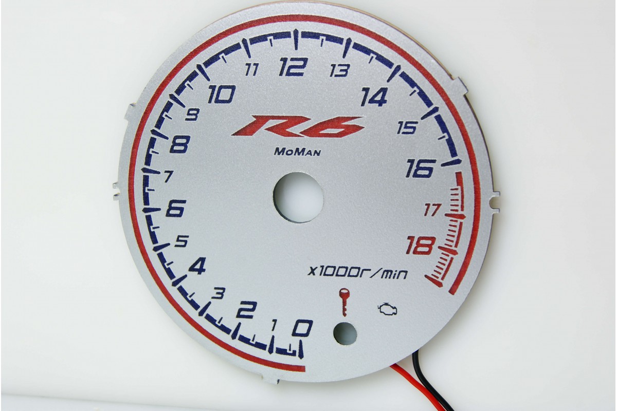 Yamaha R6 2008-2017 design 1 PLASMA TACHO GLOW GAUGES TACHOSCHEIBEN DIALS