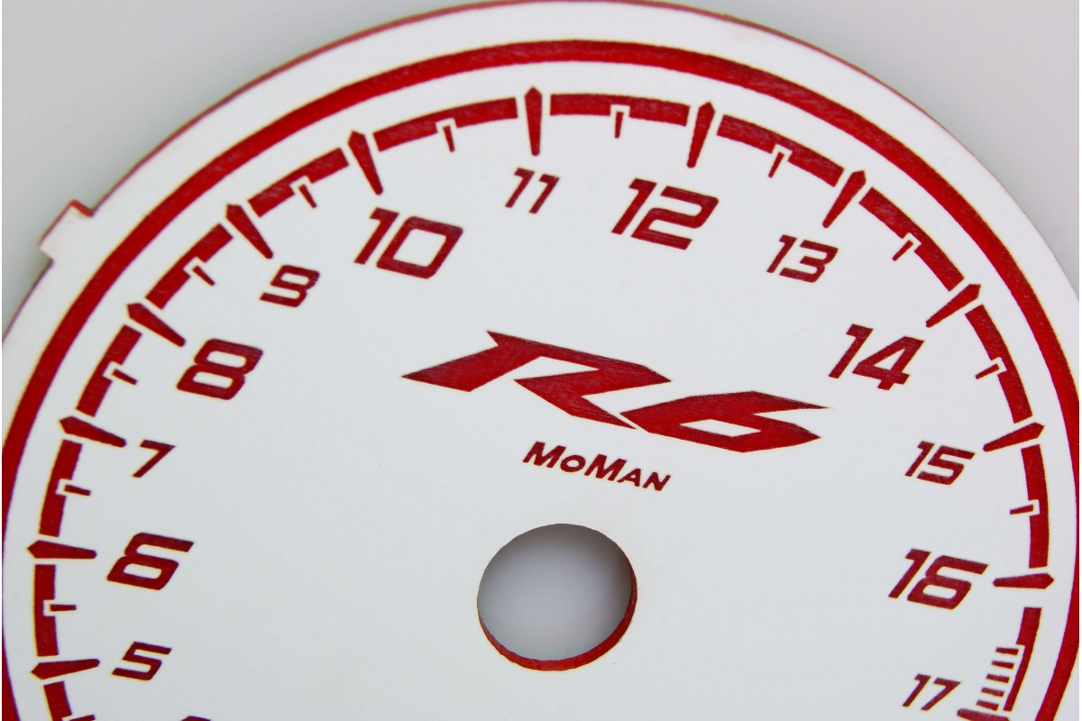 Yamaha R6 2008-2017 design 2 PLASMA TACHO GLOW GAUGES TACHOSCHEIBEN DIALS